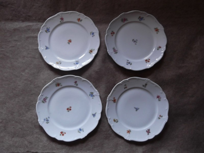 4 stara Weimar porcelan tanjira