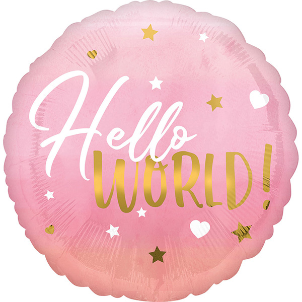 3972401
18″ Foil Hello World Pink