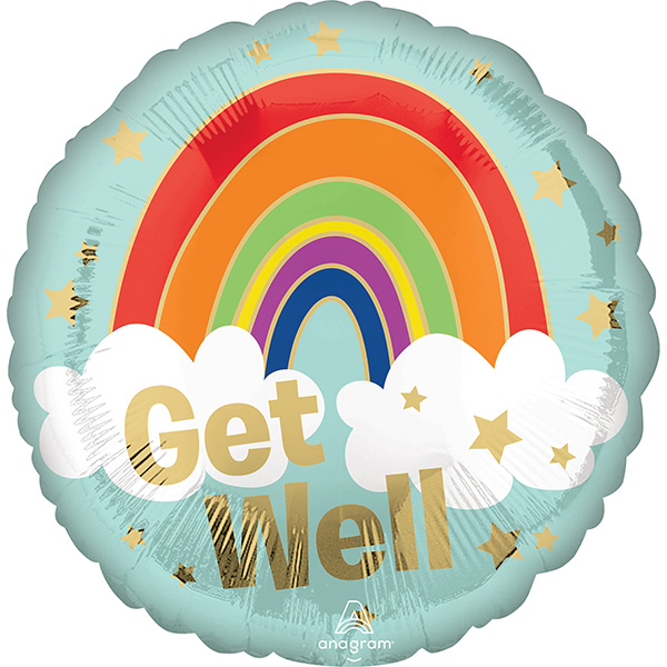 4169201
18″ Foil Get Well Golden Rainbow