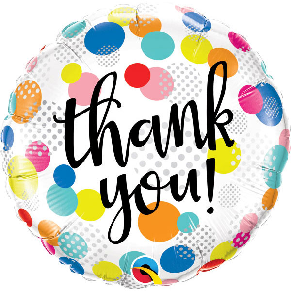 49214
18″ Foil Thank You Dots Upon Dots