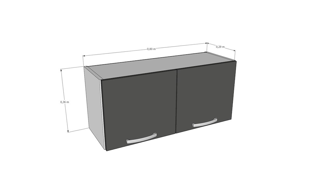 Kuhinja Klara viseći element 2 vrata 80x29x36