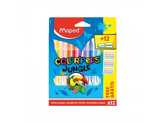 FLOMASTERI MAPED COLOR`PEPS JUNGLE + NALEPNICE GRATIS