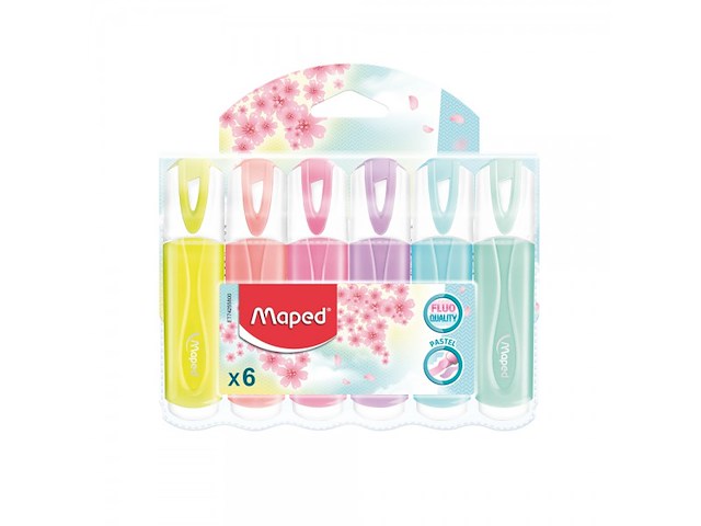 TEKST MARKER MAPED FLUO`PEPS PASTEL BLISTER