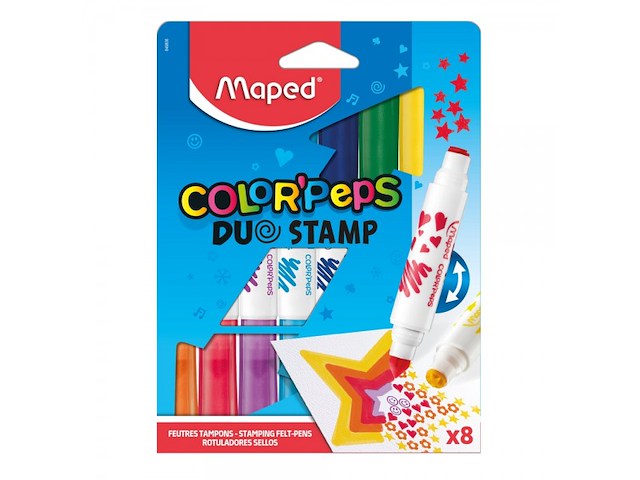 FLOMASTERI MAPED COLOR`PEPS M846808 DUO SA PEČATOM