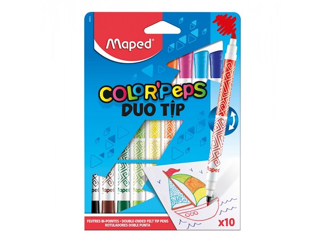 FLOMASTERI MAPED COLOR`PEPS M849010 DUO TIP