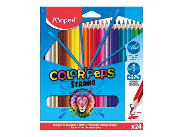 BOJICE ZA CRTANJE MAPED COLOR`PEPS STRONG