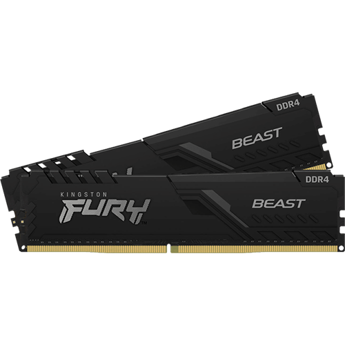 Kingston 16GB (2x8GB) DDR4 3200MT/s CL16 FURY Beast Black memorija | KF432C16BBK2/16