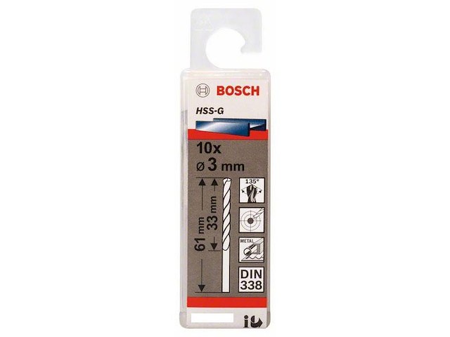 BOSCH BURGIJA O3x33x61mm ZA METAL HSS-G