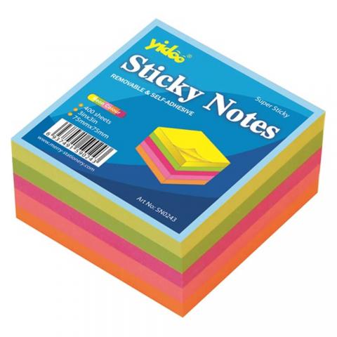 POST IT 75X75 300 LISTOVA NEON BOJE