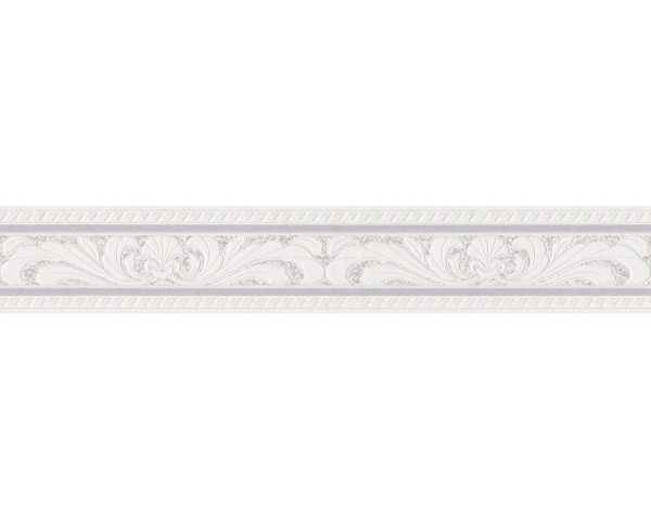 A.S. Création Border «Baroque, Floral, Cream, Grey, White» 681614