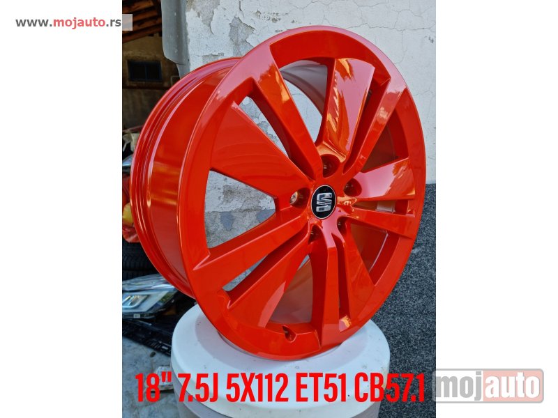 18 Seat Alufelne 5x112/2modela red,silver line 7,5j/et51/cb 57,1.