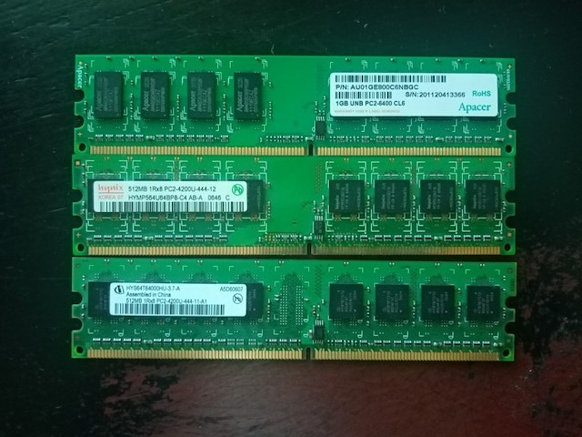 Ram memorija 1gb ddr2 i 2x512mb