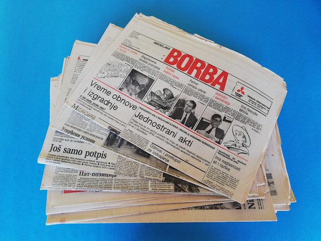 BORBA, dnevne novine - 1991. godina 54 broja