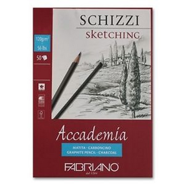 Fabriano FABRIANO ACCADEMIA SCHIZZI 120gr A5 50L/BLOK*5 41121421