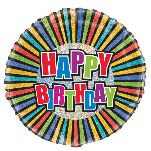 55511U
18″ Foil Happy Birthday Colors Prism