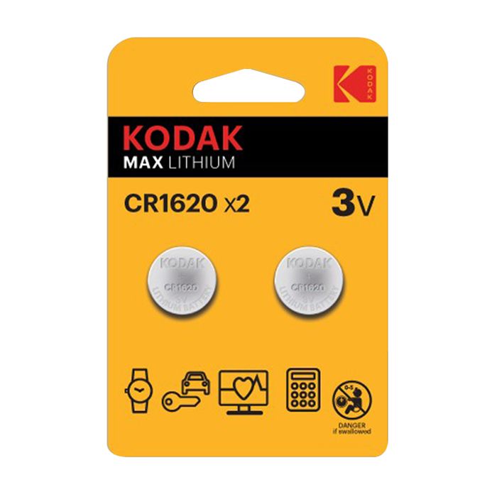 Kodak MAX Lithium Baterija CR1620, 2 Kom