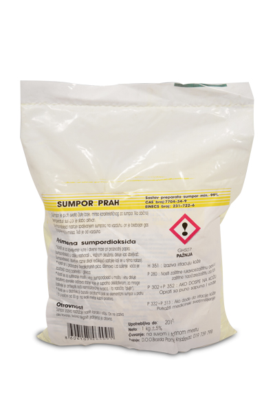 Sumpor prah P 1 kg.