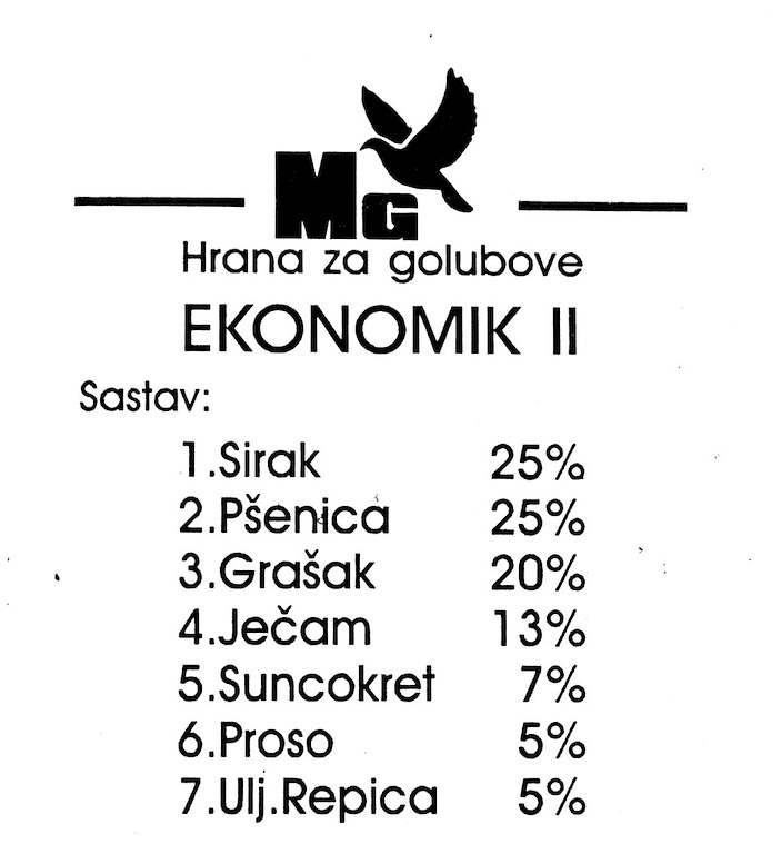 MG Hrana za golubove EKONOMIK II