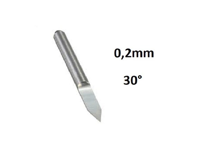 Karbidno glodalo za graviranje ugao 30 stepeni - 0,2mm