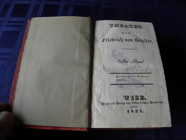 THEATER von F.SCHILLER, 1835.god