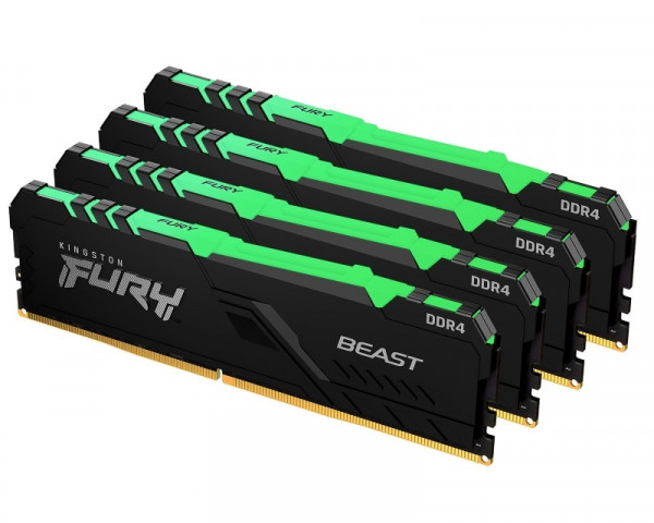 KINGSTON DIMM DDR4 128GB (4x32GB kit) 3200MHz KF432C16BBAK4128 Fury Beast RGB