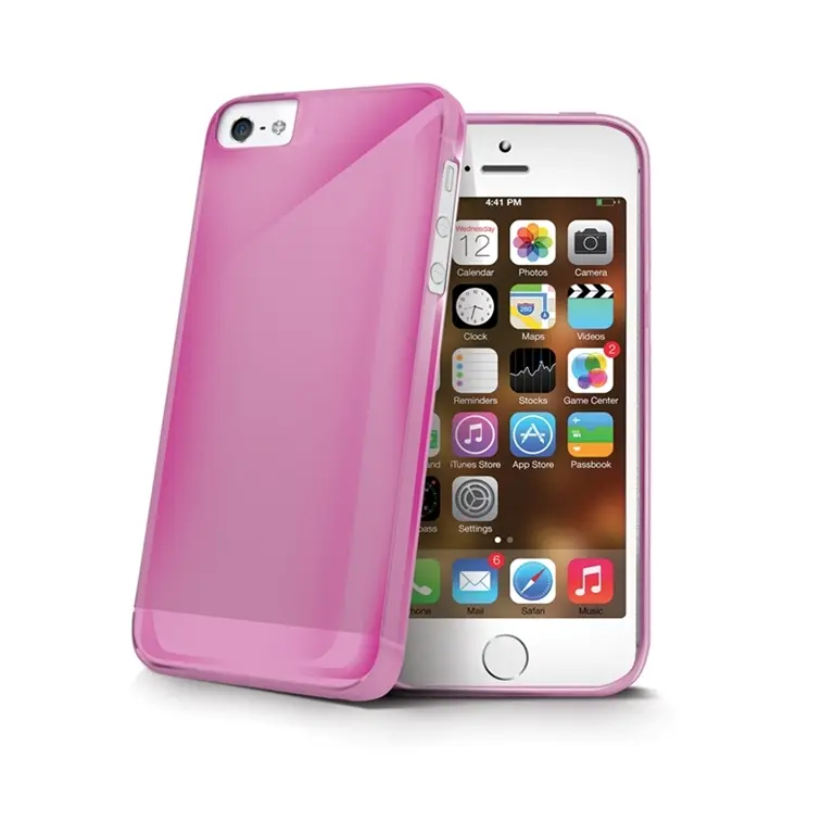 Celly CELLY TPU futrola za IPHONE 5 pink (GELSKIN185P)