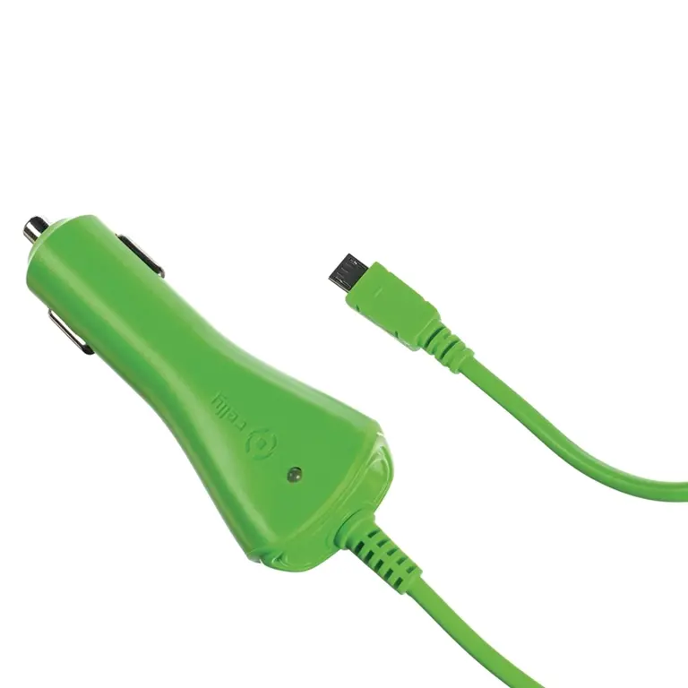 Celly CELLY Auto punjač micro usb zeleni (CCMICROG)