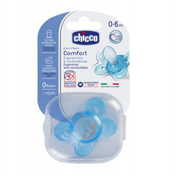 Chicco laža Physio Comfort silikon 0-6m, plava