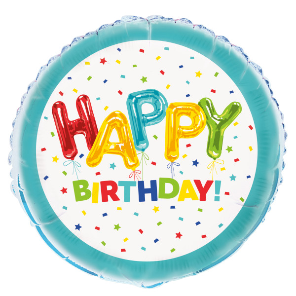 73117U
18″ Foil Happy Balloon Birthday