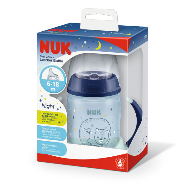 Nuk šolja za učenje sa ručkama dark&glow 150ml