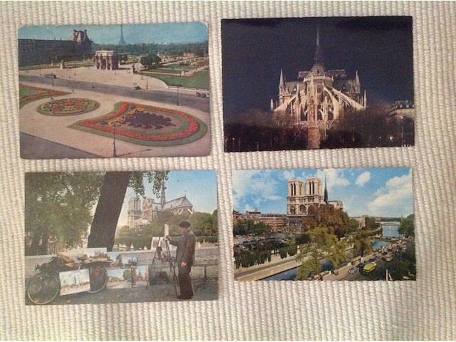 4 razglednice Pariz