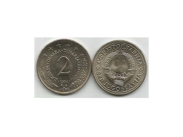 SFRJ 2 dinara 1974. UNC
