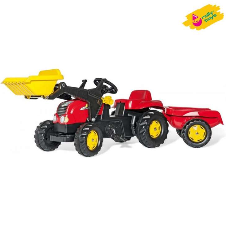 Traktor na pedale sa kašikom i prikolicom Rolly Kid (023127)