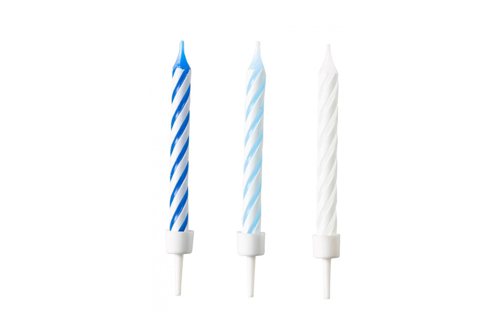 Rođendanske svećice Plavi mix – 10 kom