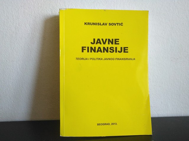 Javne finansije - Krunislav Sovtić