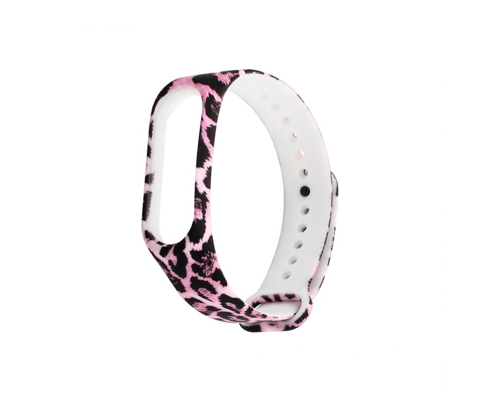 Narukvica - smart watch Xiaomi Mi Band M3/M4 leopard pink