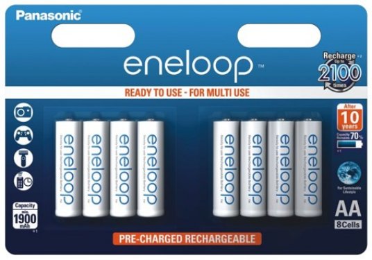 Eneloop HR6 1900mAh NiMh R2U blister 8