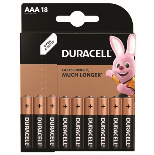 Duracell alkalna baterija, Basic, LR03, 1/18