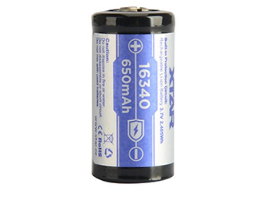 Xtar baterija 16340 Li-Ion, 650mAh