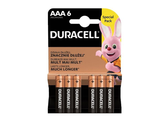 Duracell alkalna baterija, LR03, Basic, 1/6