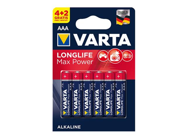 Varta baterija, Longlife Max Power, LR03, 4+2 gratis