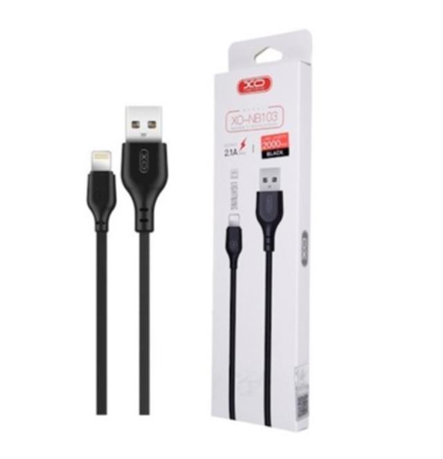 XO kabl USB - Lightning 2,0m, 2,1A NB103 crni