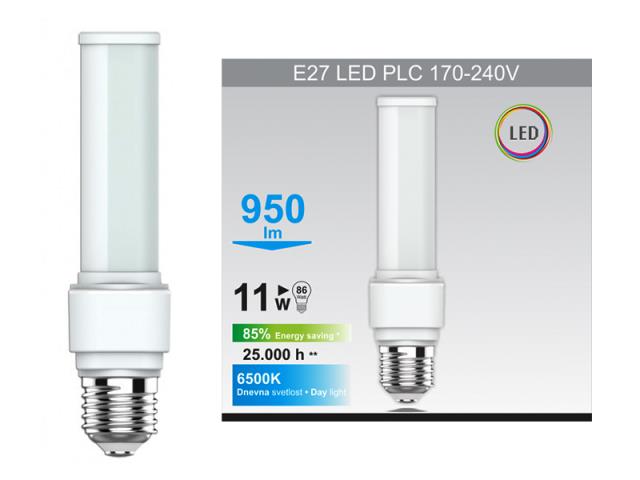 Mitea LED PLC sijalica, E27, 11W, 6500K