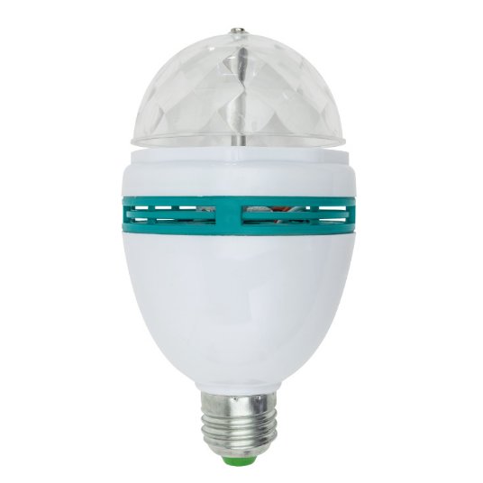 Disko lampa, E27, 3W, RGB