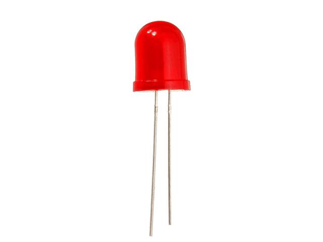 LED difuzna dioda, 3mm, 2V, crvena