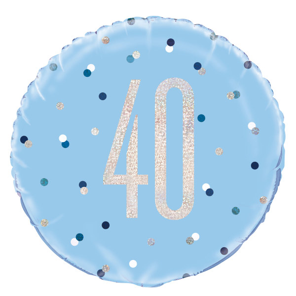 83359U
18″ Foil Number 40 Blue & Silver