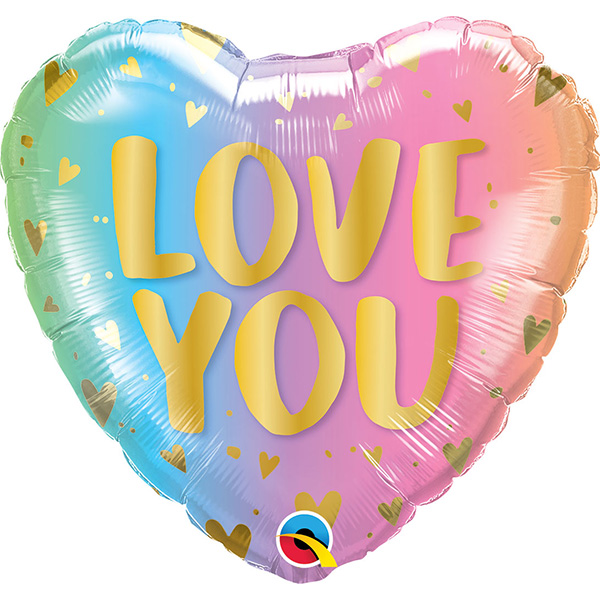 97433
18″ Foil Heart Love You Pastel Ombre