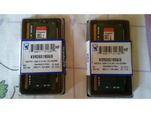 DDR4 16Gb /2x8/2666 Kingston