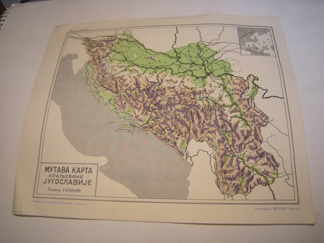 Mutava karta kraljevine Jugoslavije