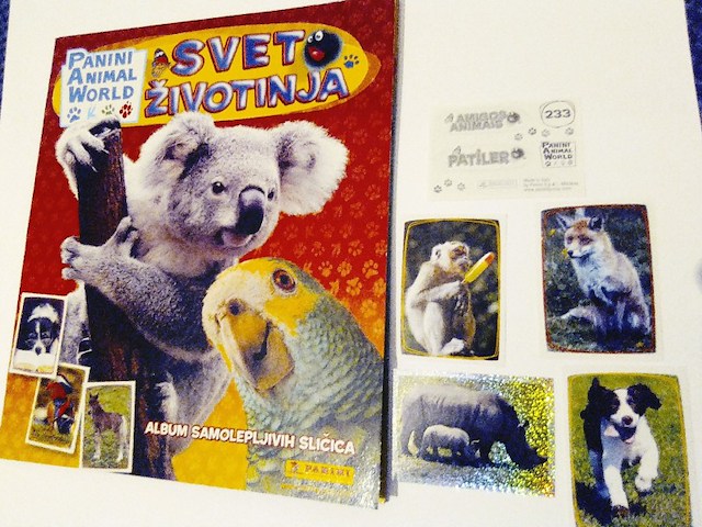 SVET ŽIVOTINJA PANINI ANIMAL WORLD  Sličice na komad